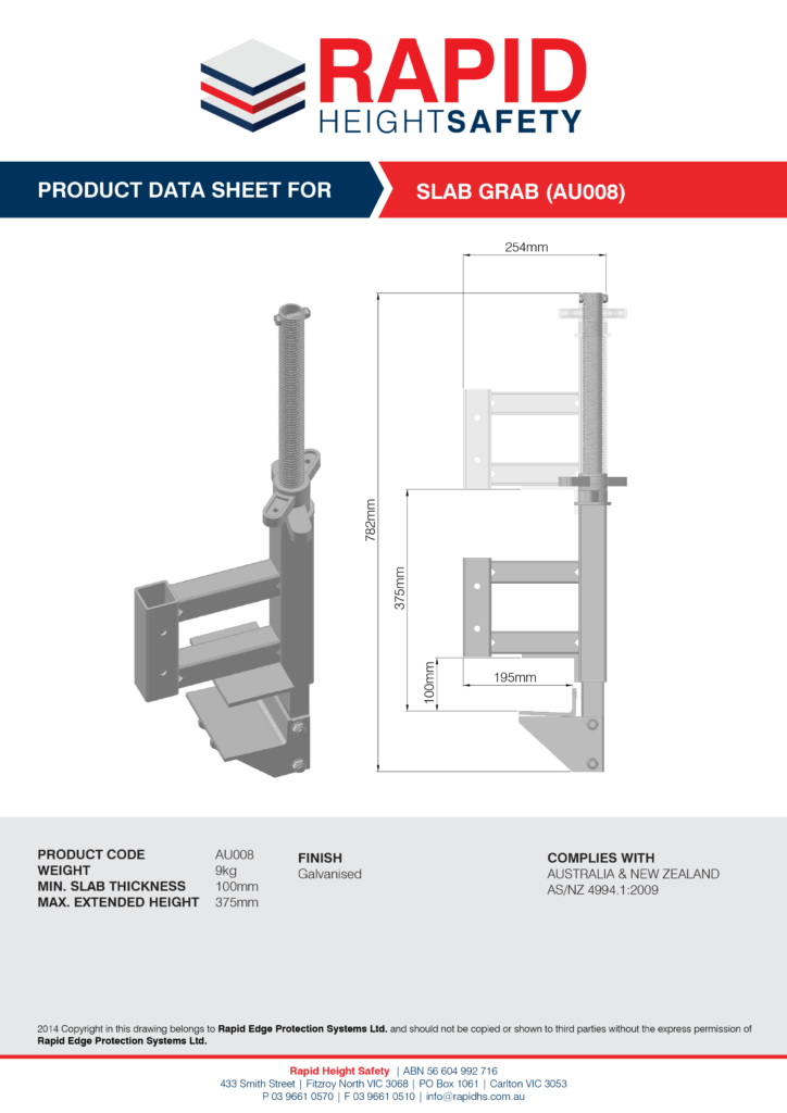 Technical Specifications | Rapid Height Safety | Height Safety