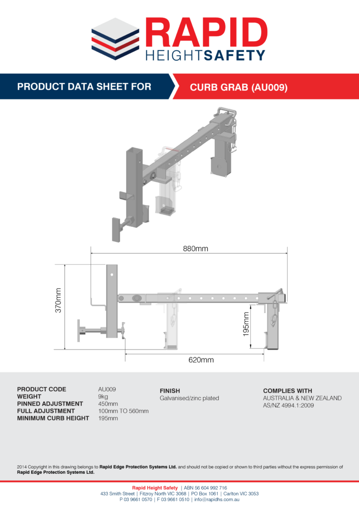 Technical Specifications | Rapid Height Safety | Height Safety